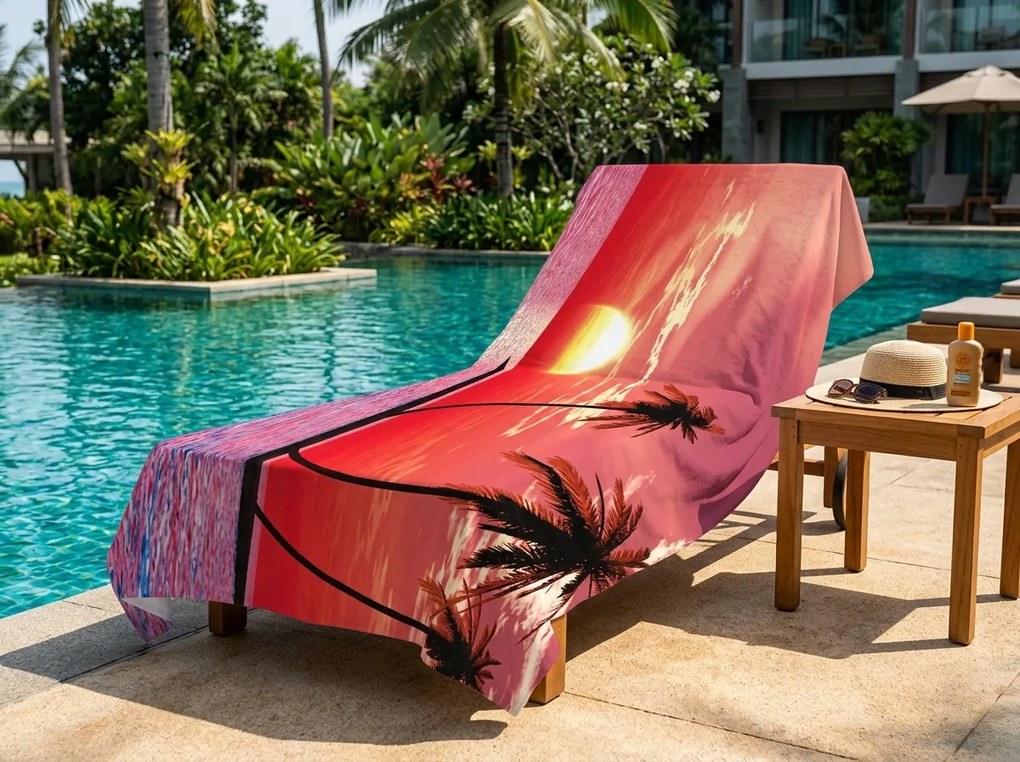 Rychleschnoucí XXL plážová osuška SERENA barevná 150 x 210 cm, 100% mikrovlákno