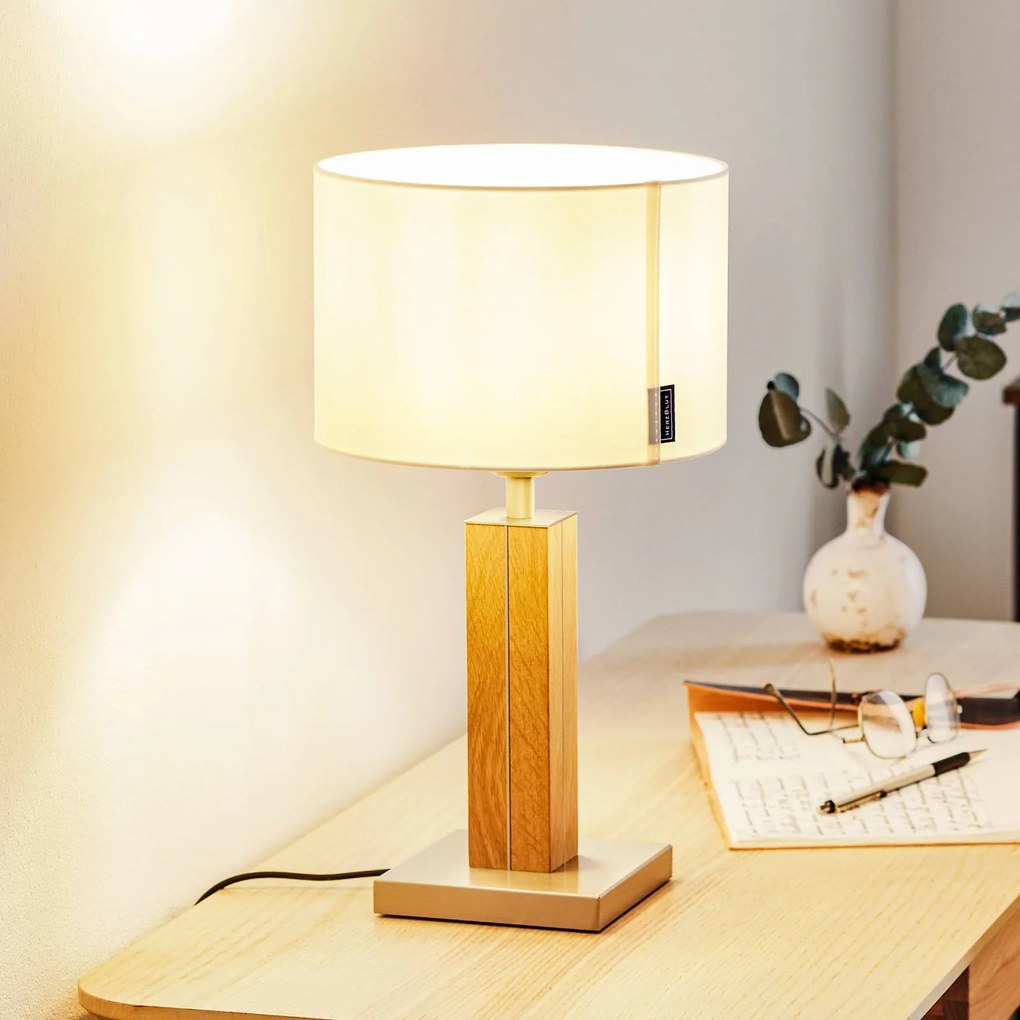 HerzBlut Dana stolní lampa dub přírodní bílá, 41cm