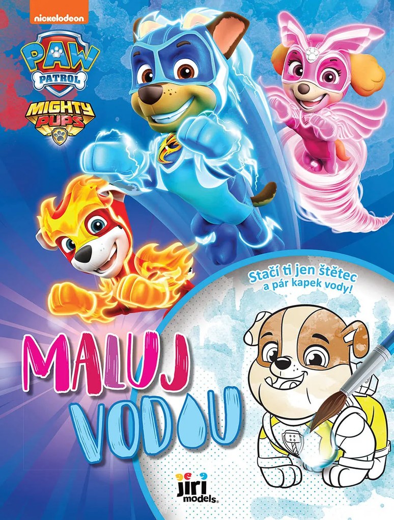 JIRI MODELS Maluj vodou A4 Tlapková Patrola II. omalovánky 4
