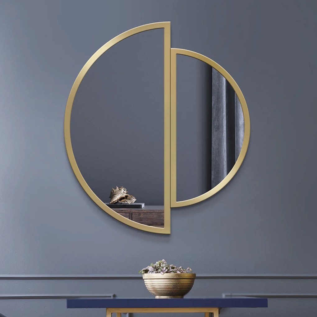 Zrcadlo Naseo Gold Rozměr: 140 x 150 cm