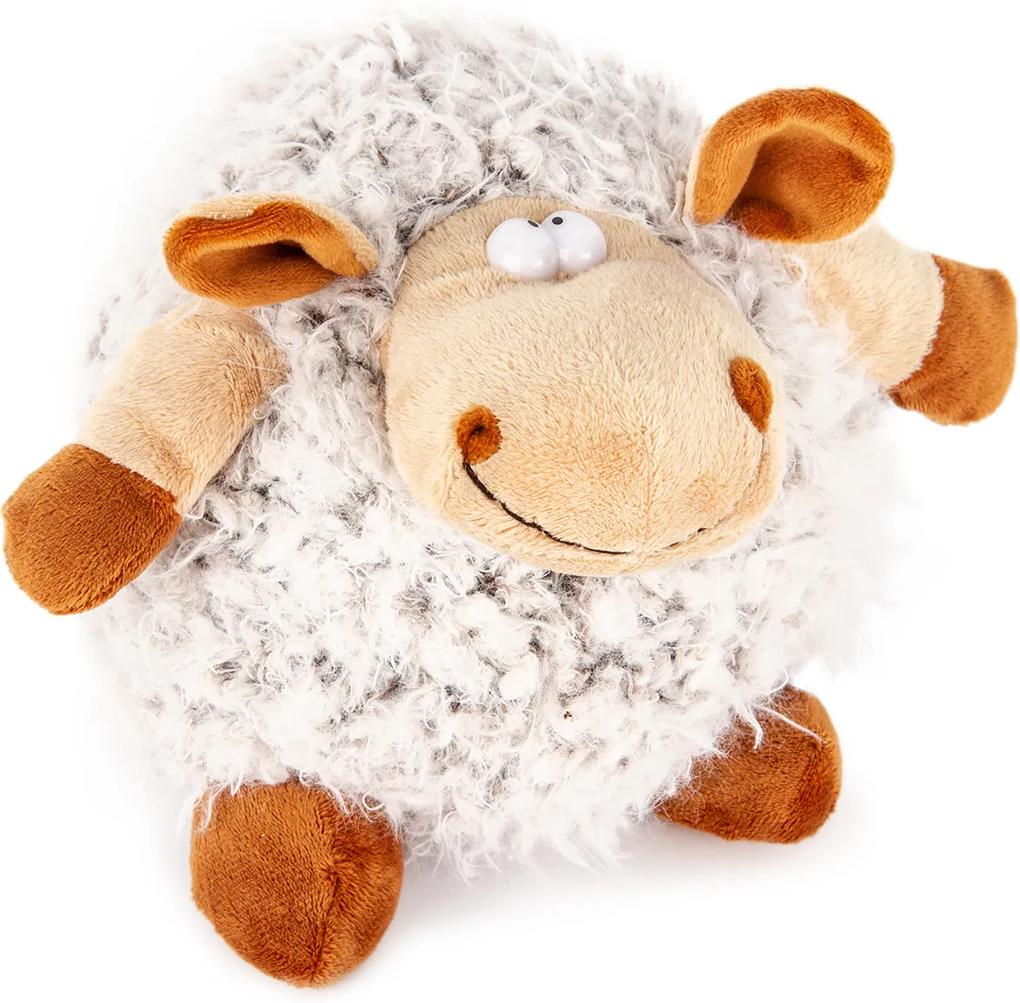 Bo-Ma Trading Plyšová ovce Hnědá koule, 20 cm