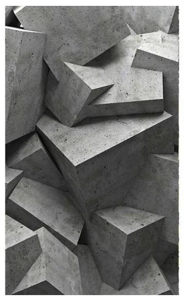 Vliesové fototapety na zeď 3D betonové kvádry | MS-2-0176 | 150x250 cm