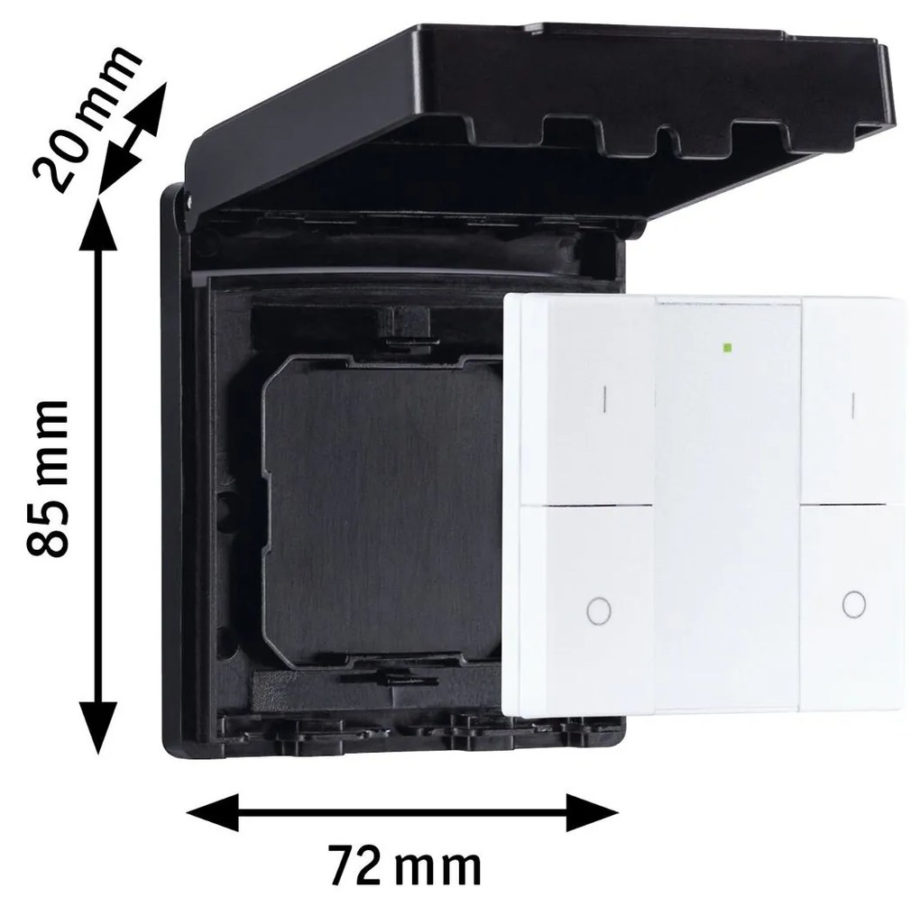 P 50137 Vypínač Smart Home Zigbee On/Off/Dimm venkovní černá - PAULMANN