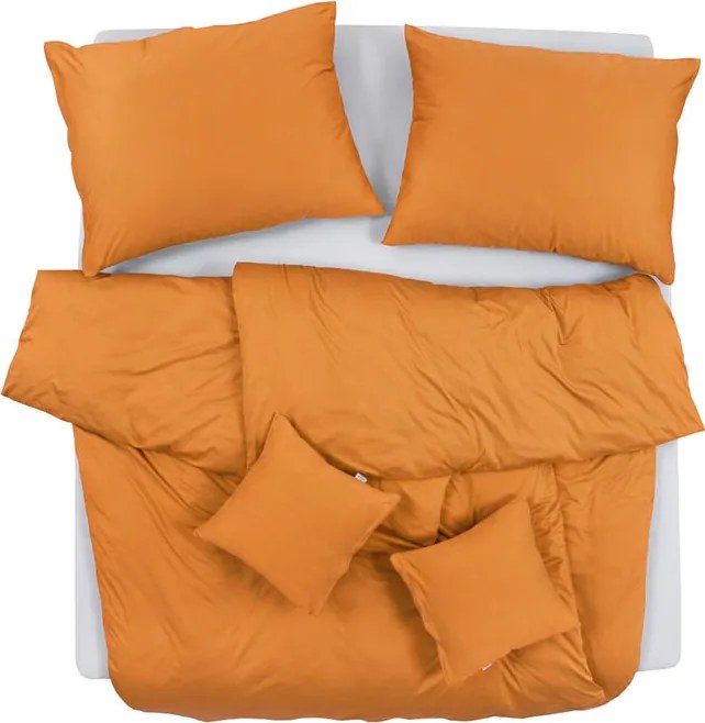 SCANquilt povlečení JERSEY UNI skořicová 140 x 200/70 x 90 cm