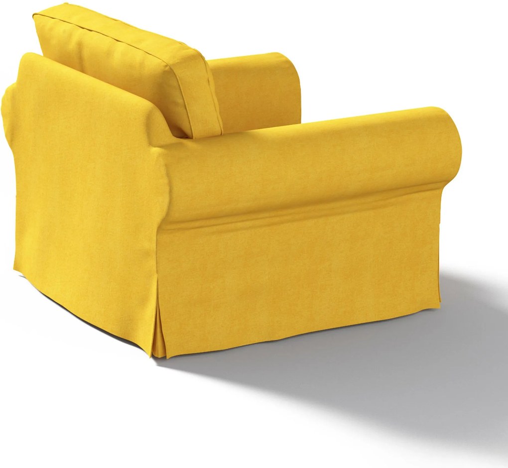 Potah na křeslo IKEA Ektorp barva žlutá látka pletený vzor
