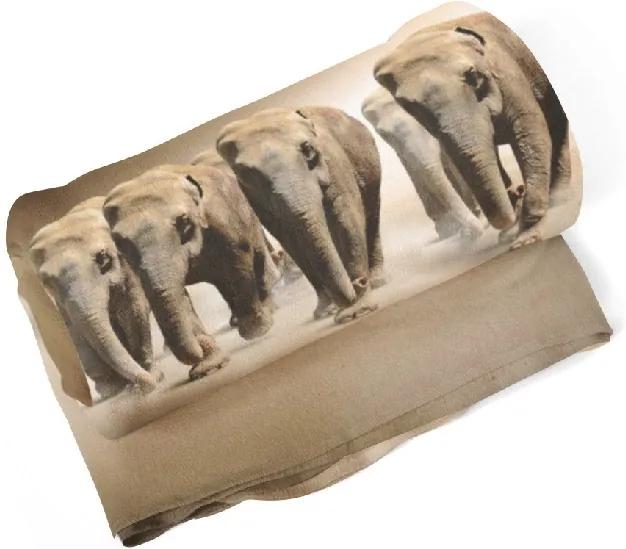 Deka Stádo slonů (Rozměr : 200 x 140 cm)