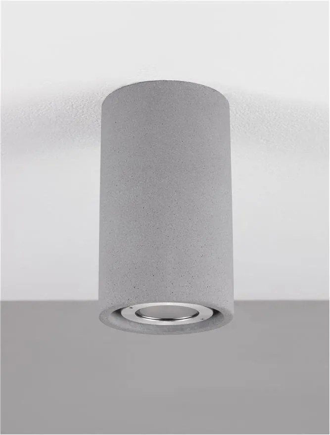 NV 9540210 Venkovní stropní svítidlo EMILE šedý beton skleněný difuzor LED 5W 3000K 120-230V IP65 - NOVA LUCE