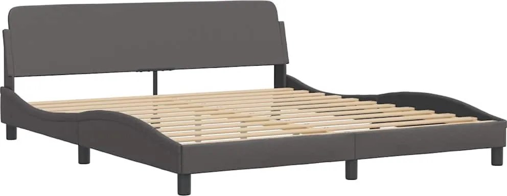 Rám postele bez matrace Zadar šedý 180x200 cm umělá kůže 3208201