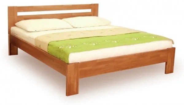 Manželská postel - dvojlůžko IVA 160x200, 180x200, buk - moření koňak VYKONA, 180x200 cm