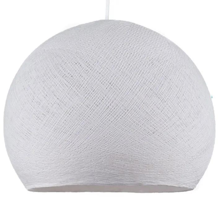 creative cables Stínidlo tvaru kupole z polyesterového vlákna - 100% vyrobené ručně Barva komponentu: Bílá, Velikost ⌀: M - 35cm