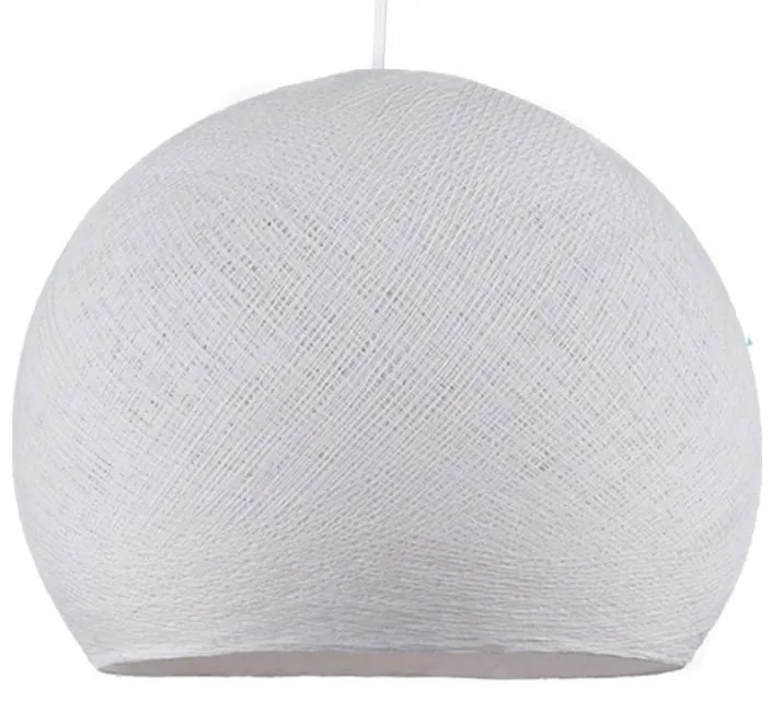creative cables Stínidlo tvaru kupole z polyesterového vlákna - 100% vyrobené ručně Barva komponentu: Bílá, Velikost ⌀: XS - 25cm