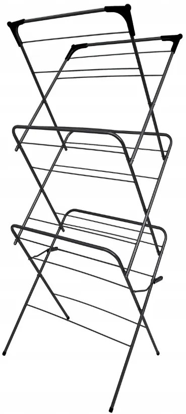 Erga Model 151 Black, sušák prádla 59,5x52,2x130,5 cm, černá, ERG-SEP-10SUSST151BLA