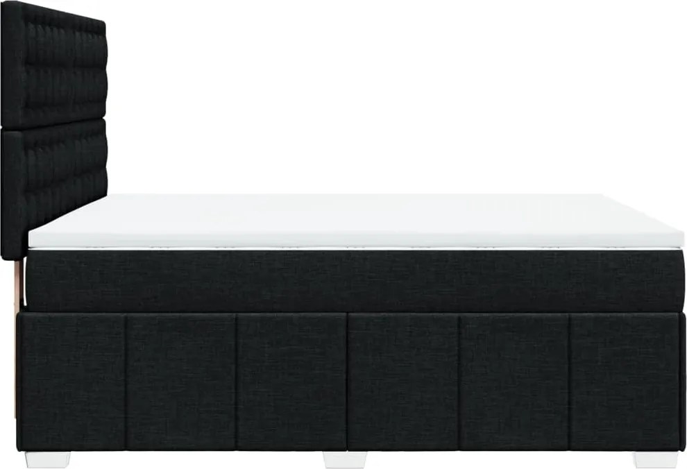 Box spring postel s matrací černá 140x200 cm textil 3294007