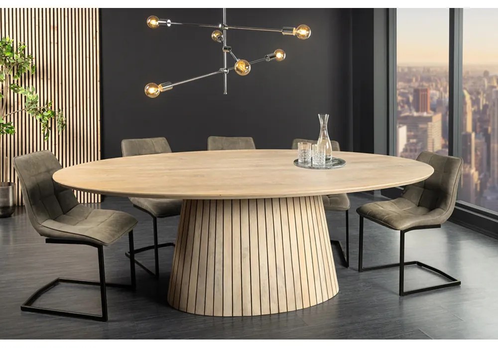 Massive home | Jídelní stůl ART DECO 220cm ovál  mango