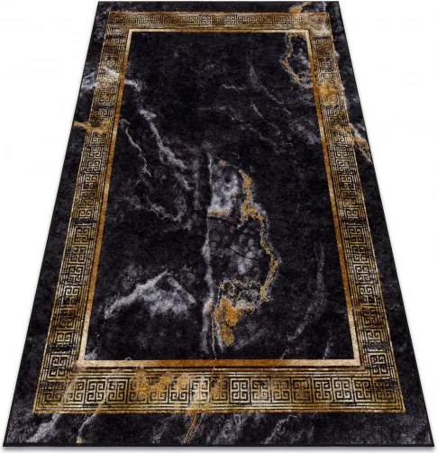 Kusový koberec Miro 51278.809 Marble black/gold, 120x170, čierna, chodba / predsieň, Dywany Łuszczów