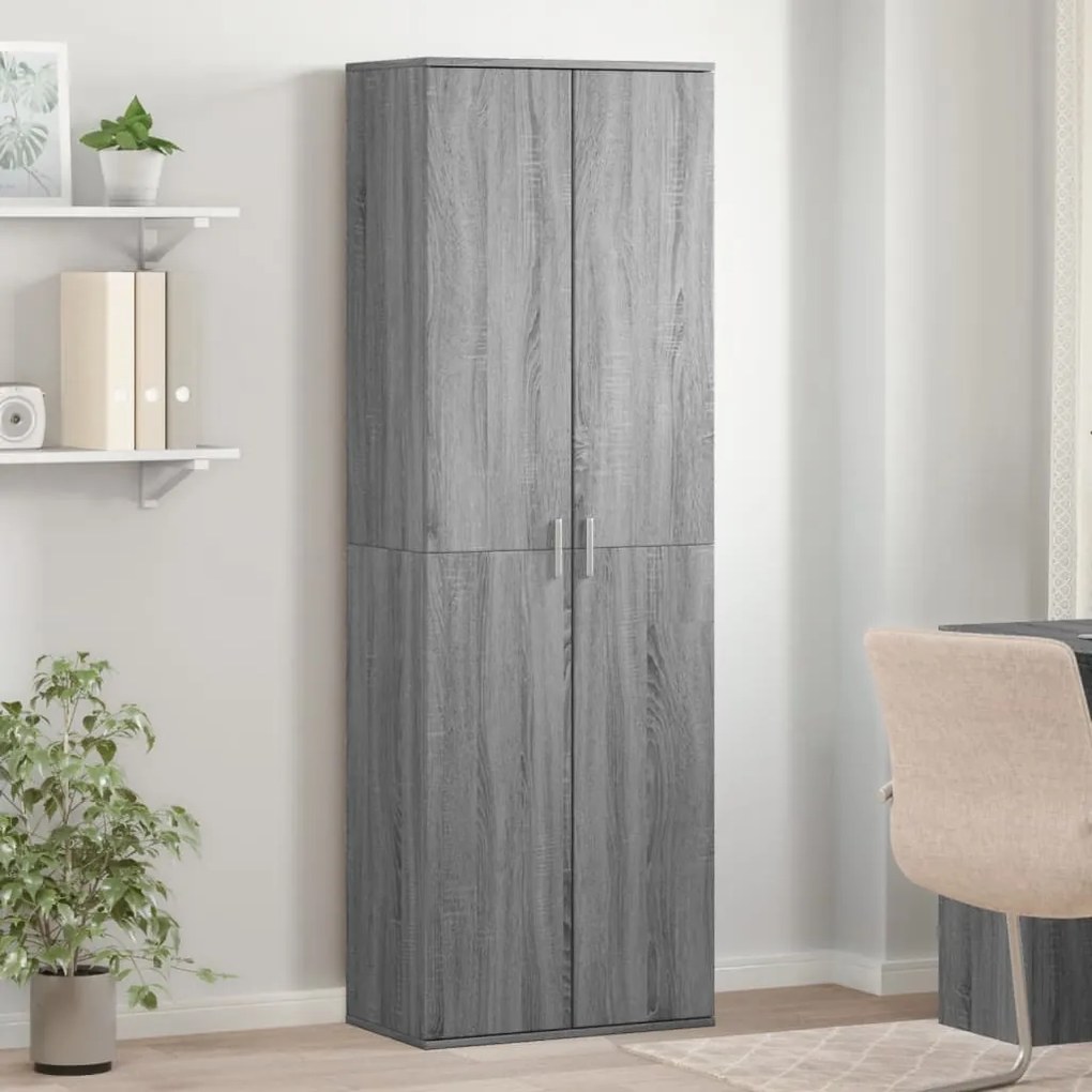 Skříň highboard šedá sonoma 60 x 35 x 180 cm kompozitní dřevo 3276670