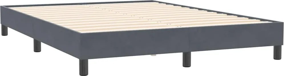 Box spring postel s matrací tmavě šedá 160x210 cm samet 3316504