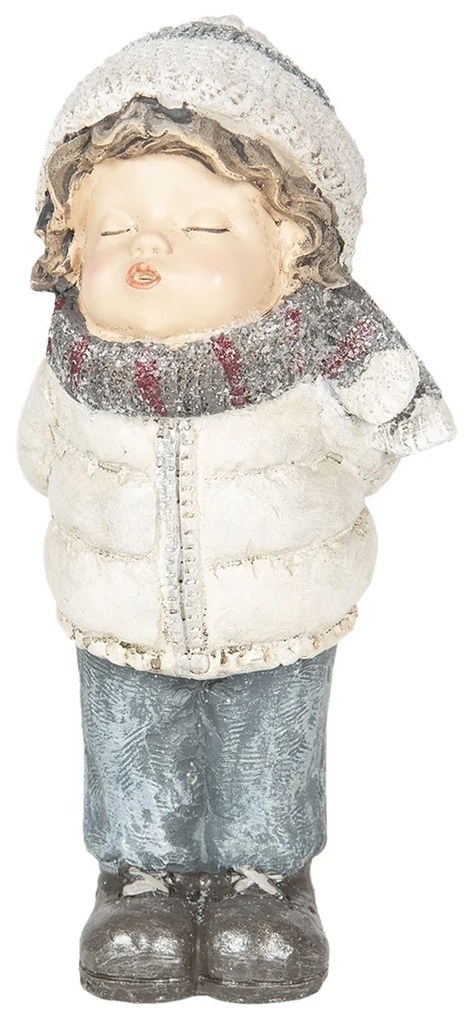 Dekorativní soška dítěte s pusinkou - 10*9*20 cm