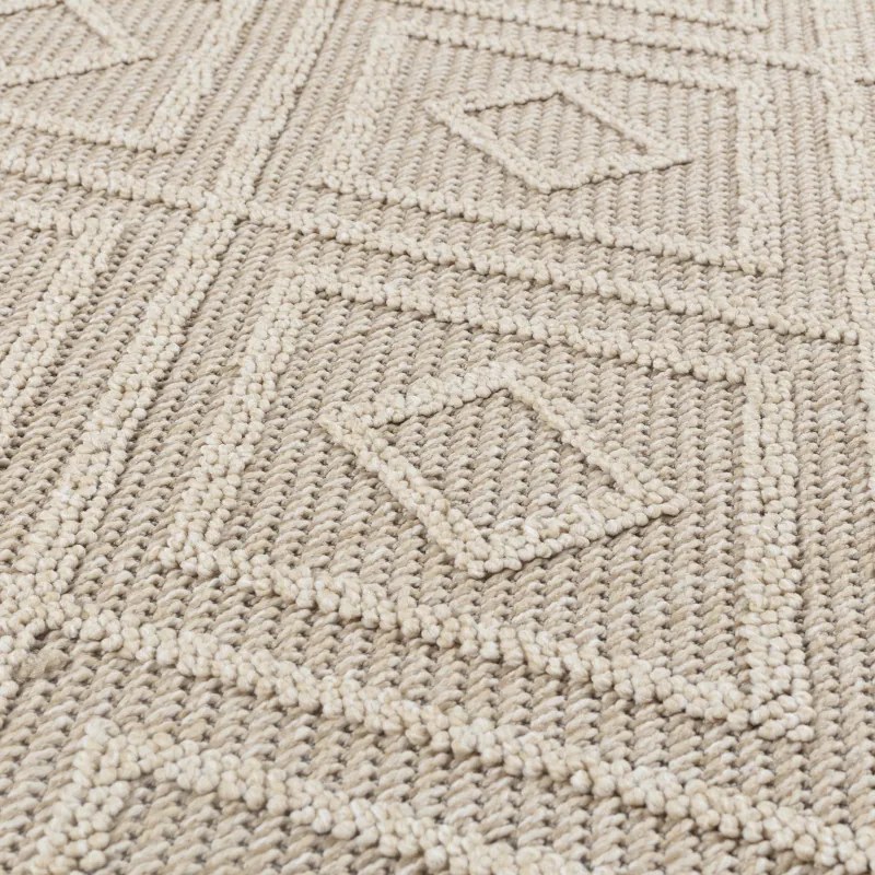 Ayyildiz, Kusový koberec Patara 4956 Beige – na ven i na doma, 80x150, béžová, chodba / předsíň