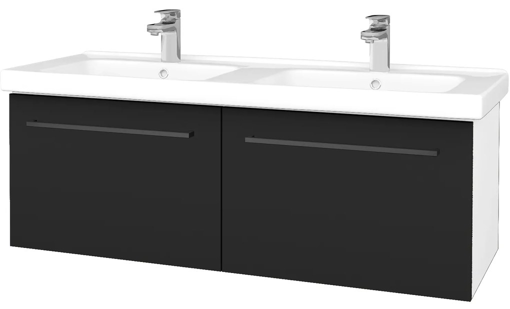 Dřevojas Koupelnová skříň BIG INN SZZ2 125 Varianta: N03 Graphite / Úchytka T01 / N03 Graphite