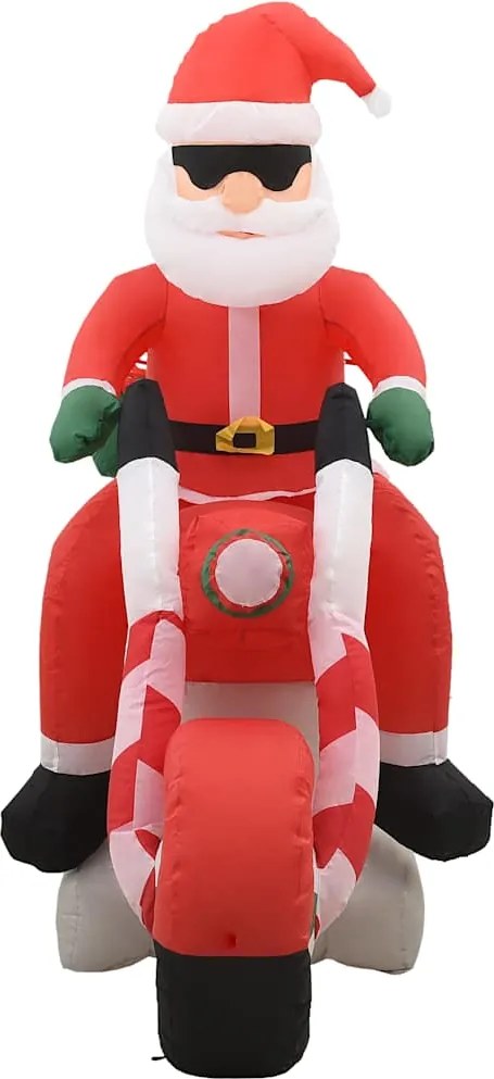 Vánoční nafukovací Santa Claus na motorce s LED IP44 160 cm 289304