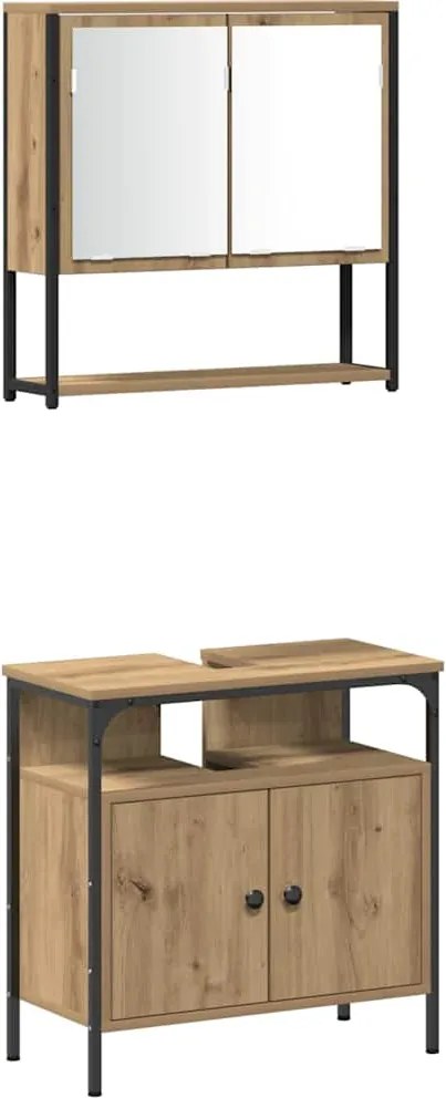 Sada koupelnového nábytku 4 ks Artisanový dub 3334407