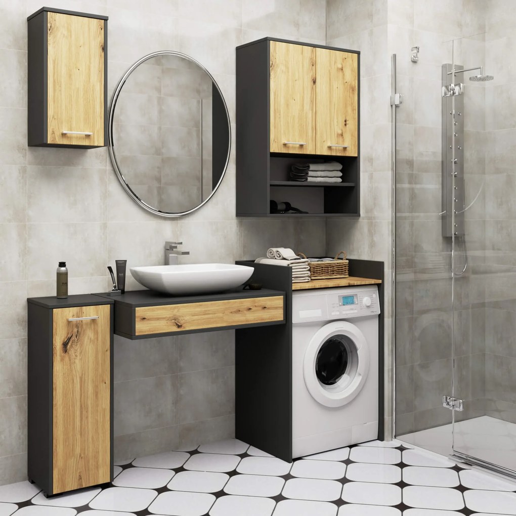 Závěsná koupelnová skříňka Fin W64 2D 64 cm - výběr z 8 provedení