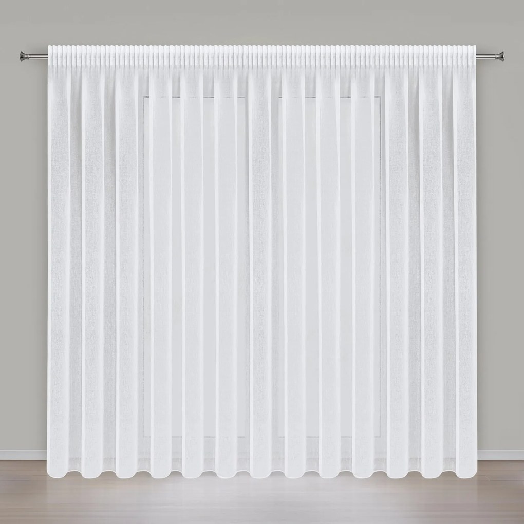 ZÁCLONA NA PÁSCE ELPIDIA 350X250 CM BÍLÁ