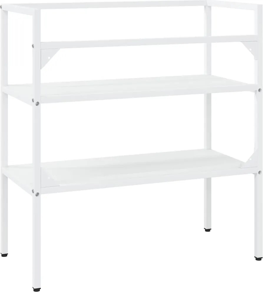 Koupelnový regál pod umyvadlo bílý 79 x 38 x 83 cm železo 338486