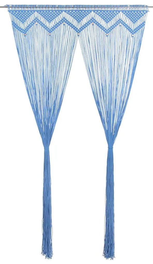 Macramé závěs modrý 140 x 240 cm bavlna 323986