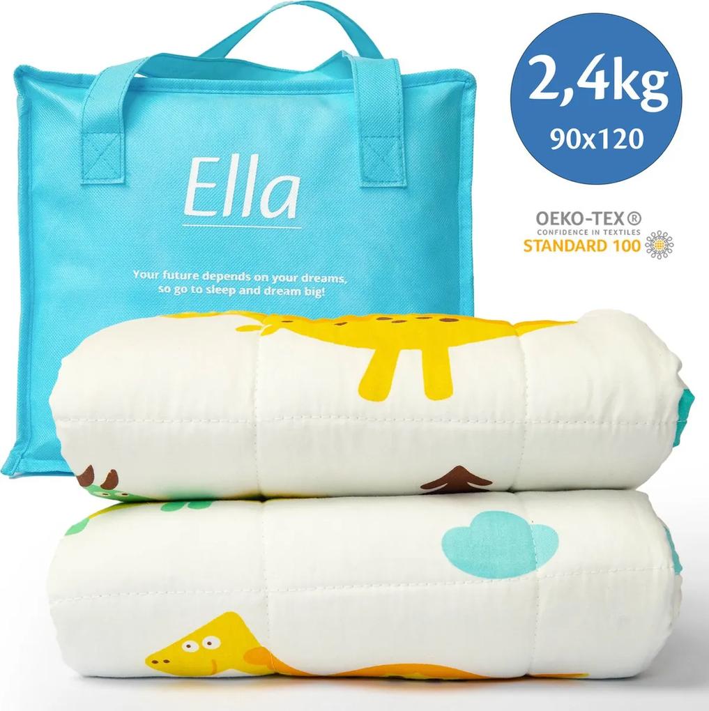 Ella® zátěžová deka pro děti 2,4 kg - 90 x 120 cm