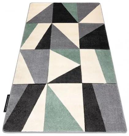 koberec ALTER Fiori Geometrický, trojúhelníky, čtverce zelená velikost 160x220 cm | krásné koberce cz