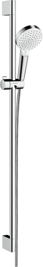 Hansgrohe Crometta, sprchová sada Vario EcoSmart 9 l/min se sprchovou tyčí 90 cm, bílá/chromová, HAN-26538400