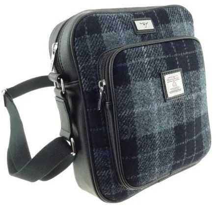 Pánská taška Tay Harris Tweed Grey Black Tartan - Glen Appin