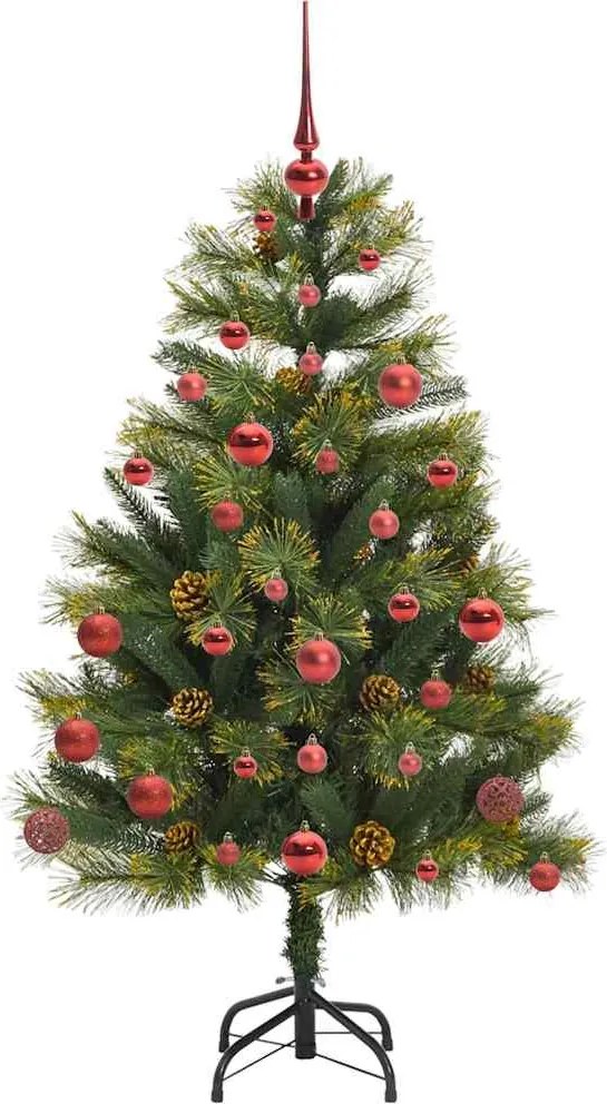 Umělý sklopný vánoční stromeček s kužely Zelená 150 cm 3395080