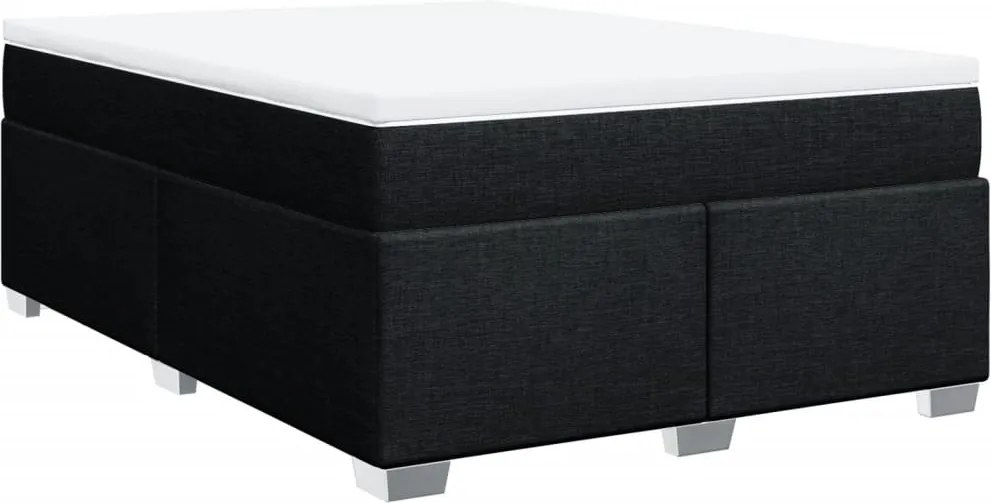 Box spring postel s matrací černá 160x200 cm textil 3285146