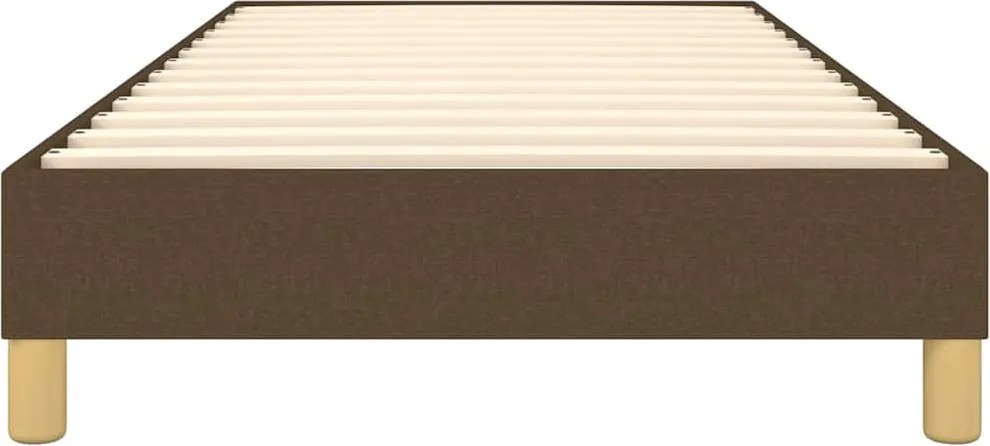 Rám postele s boxspringem tmavě hnědý 90 x 200 cm textil 3120585