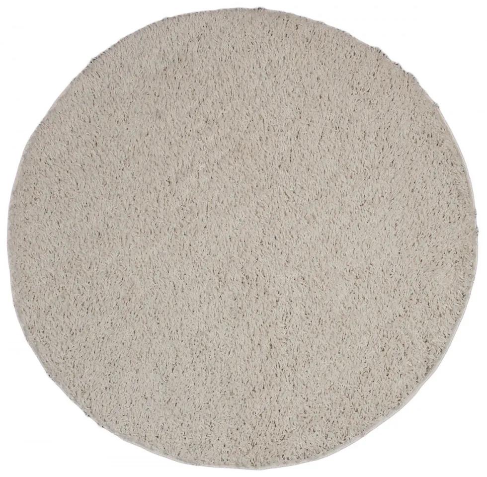 Kusový koberec Shaggy Soho krémový kruh, Velikosti 120x120cm