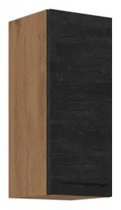 Uzavřená horní kuchyňská skříňka Woodline 30 G-72 1F, Barva: dąb lancelot / dark wood