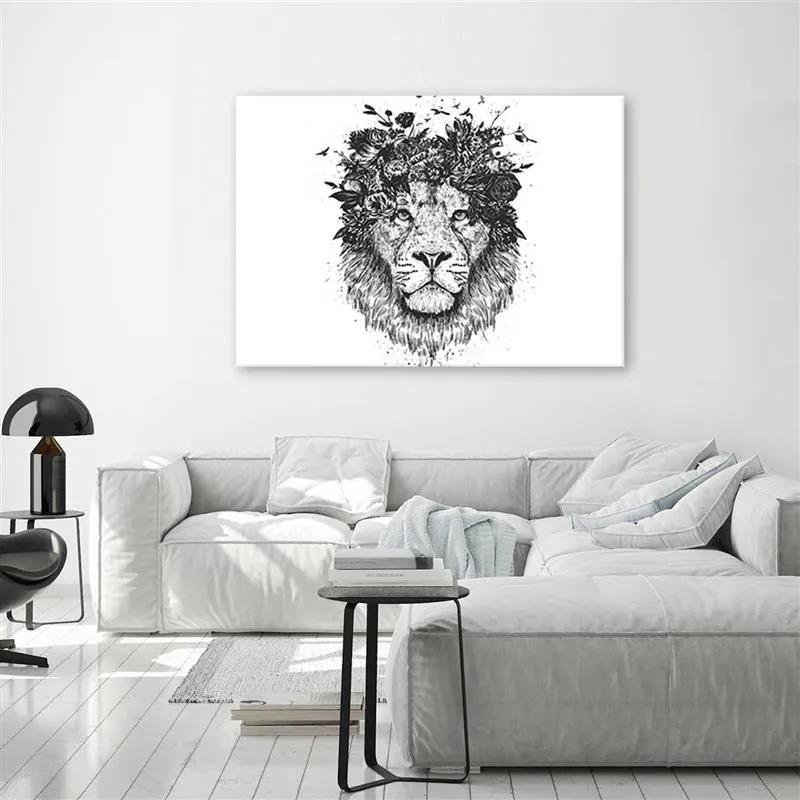 Gario Obraz na plátně Lví hříva s květy - Rykker Rozměry: 60 x 40 cm
