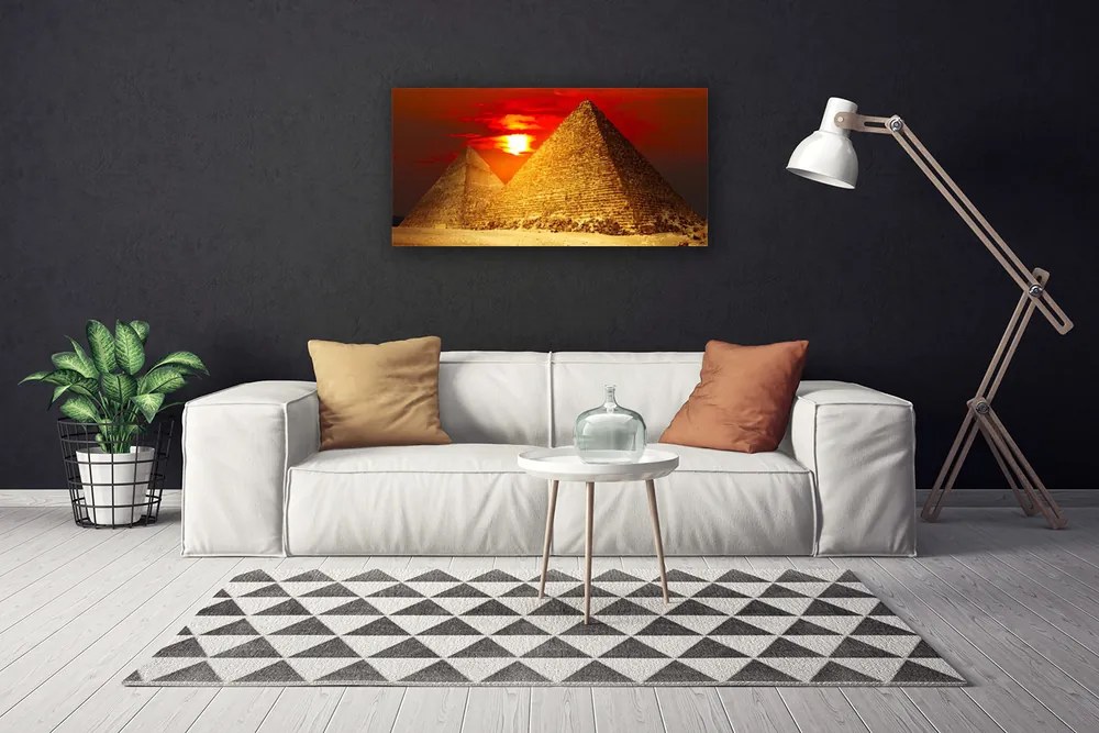 Obraz na plátně Pyramidy Architektura 125x50 cm