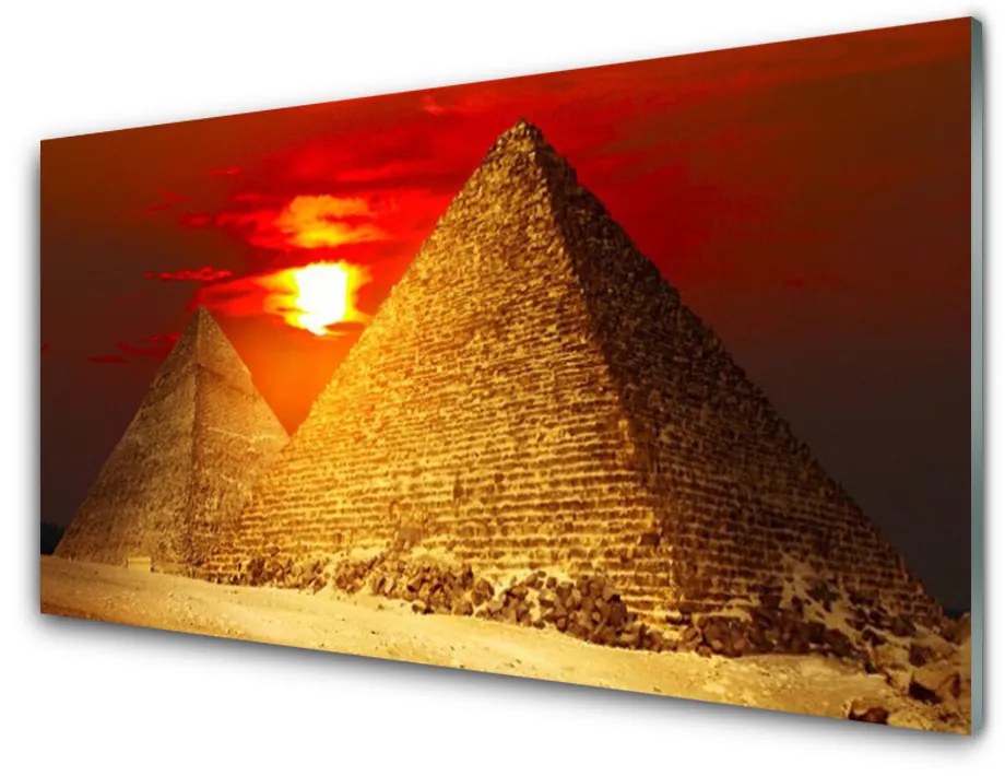 akrylový obraz Pyramidy Architektura 125x50 cm