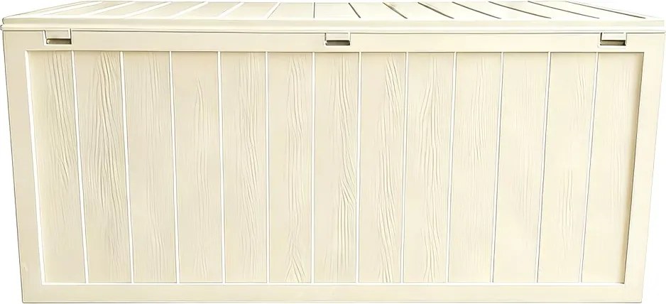 Zahradní úložný box STRANGE — 112x49x54 cm, plast, béžová