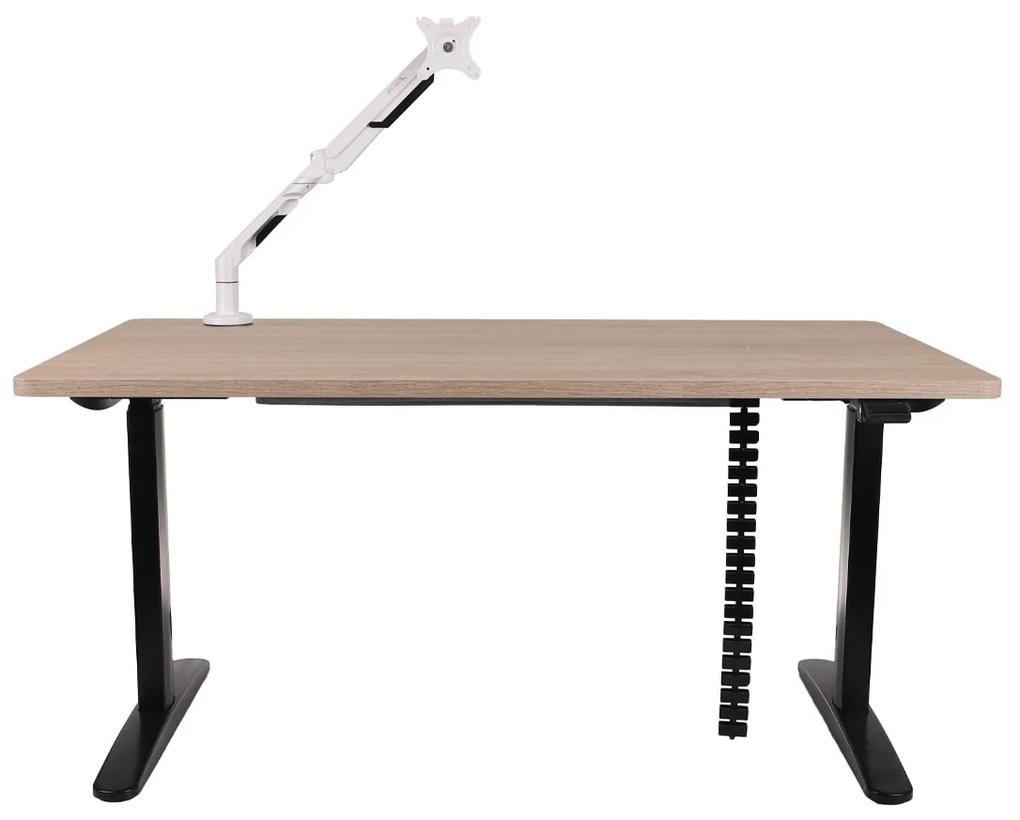 Grospol - Set: Psací stůl Alto 102 Black + držák na monitor + kryt kabelu