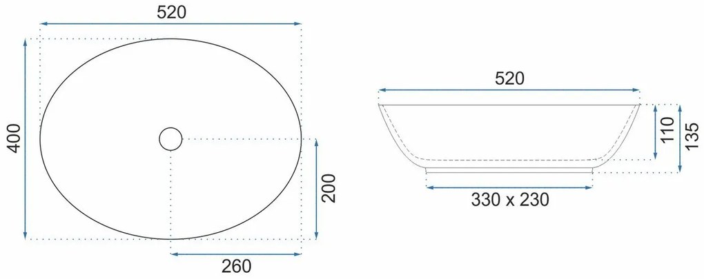 Keramické umyvadlo na desku REA MARGOT černé/zlaté