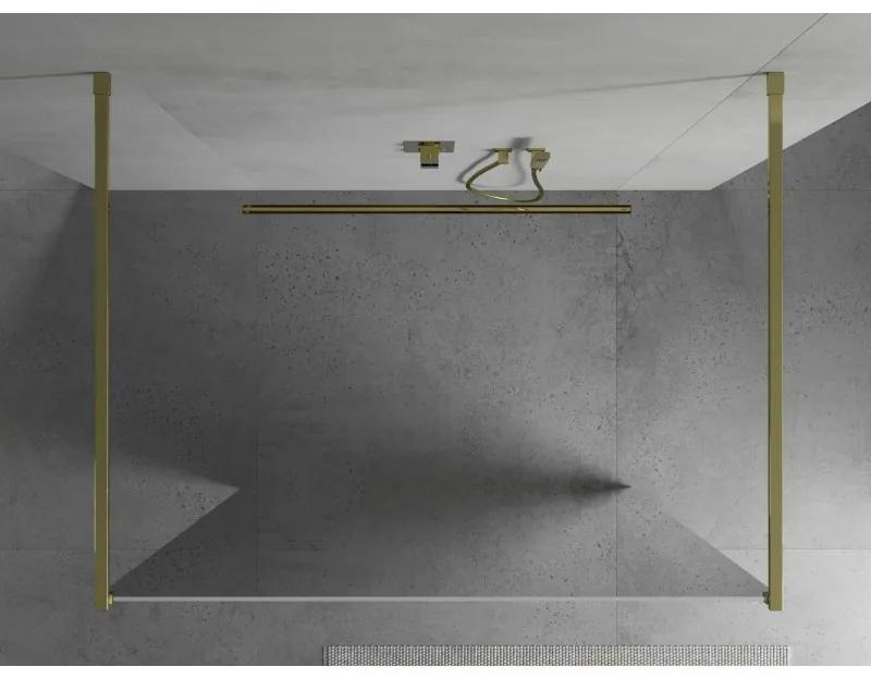 Mexen Kioto volně stojící sprchová zástěna 110 x 200 cm, Zrcadlo, Zlatá - 800-110-002-50-50