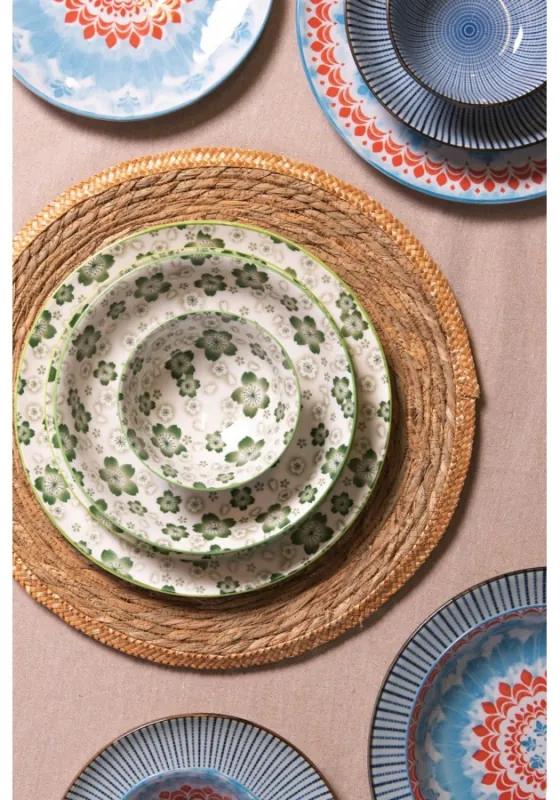 Zelený hluboký talíř Antje – 450 ml