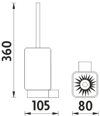 Nimco WC štětka KIBO černá -