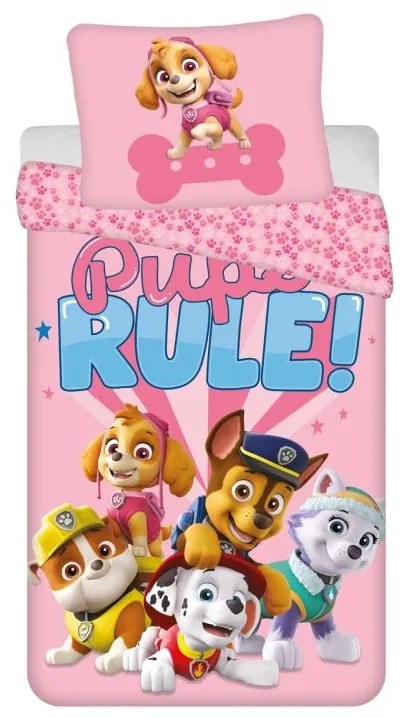 JERRY FABRICS Povlečení Paw Patrol 320 micro Polyester - mikrovlákno, 140/200, 70/90 cm