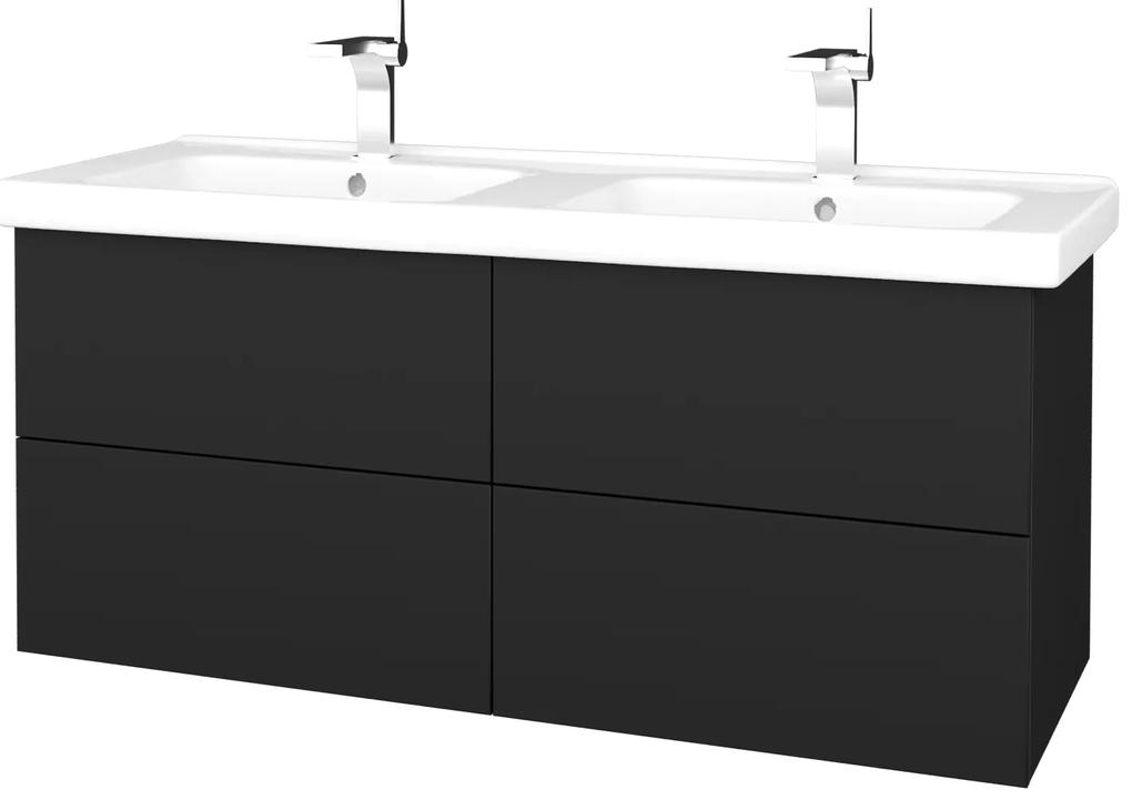Dřevojas Koupelnová skříň VARIANTE SZZ4 125 (umyvadlo Harmonia) Varianta: M01 Bílá mat / M01 Bílá mat